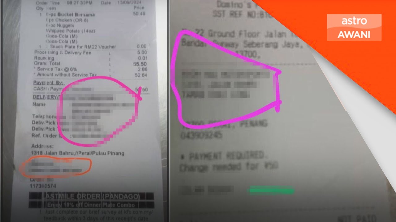 Polis siasat resit pesanan makanan segera ada catatan hina Islam - YouTube
