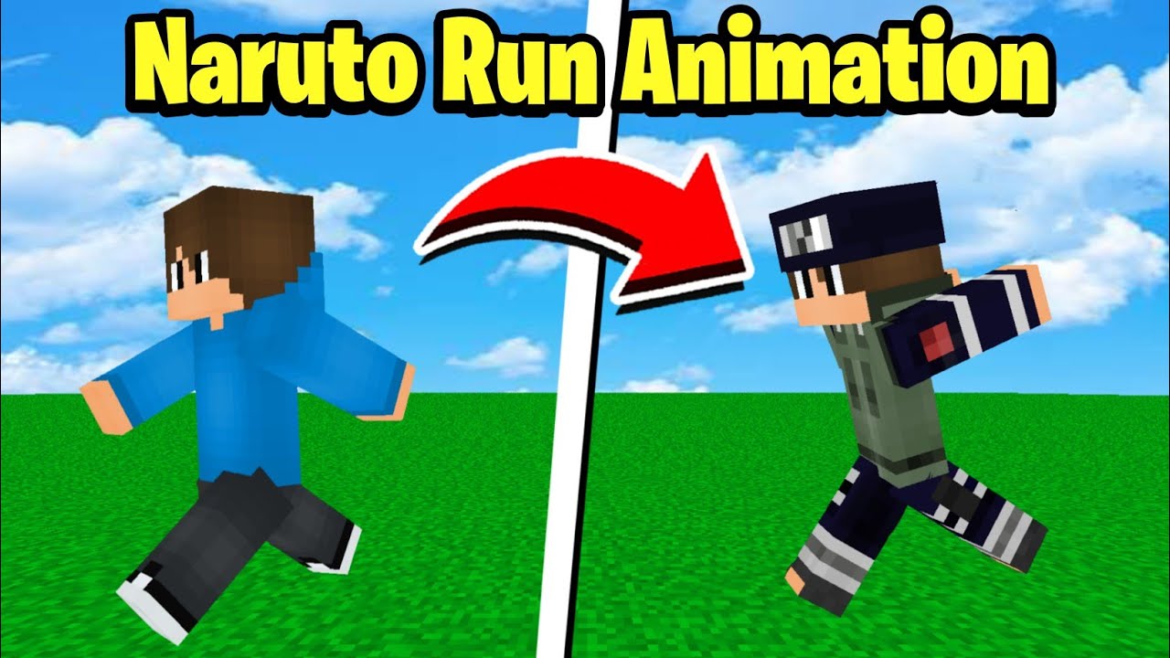 Naruto Run Animation Not Emote for Minecraft pe 1.16+ download now 😊 ...