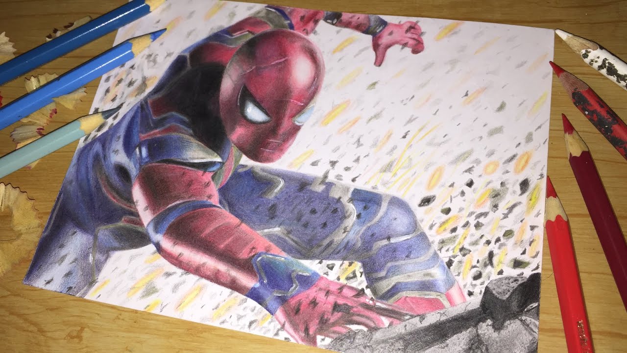 Speed Drawing: Iron Spider-Man (Infinity War) - YouTube