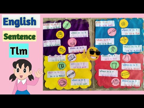 English Tlm || Sentence Formation Chart || Tlm For Primary School ...