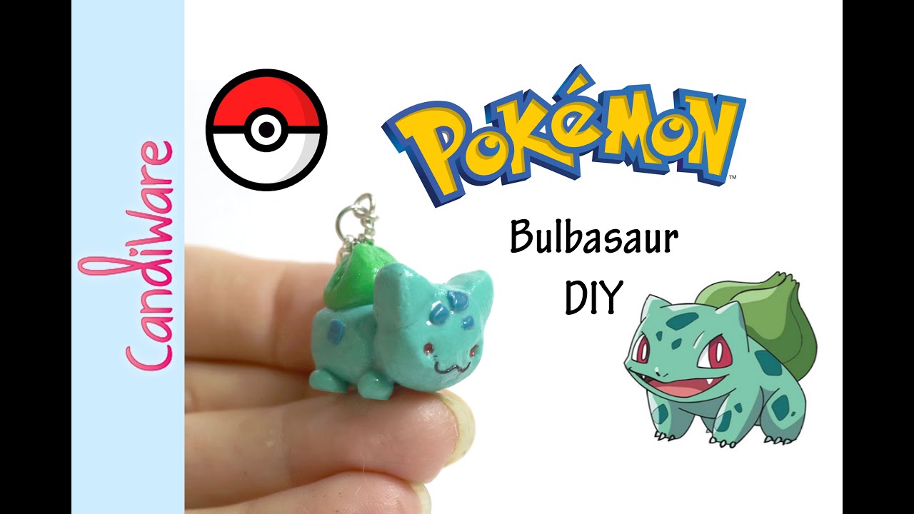 Tutorial: DIY Mini Bulbasaur Charm Pokemon GO - FIMO, Polymer Clay ...