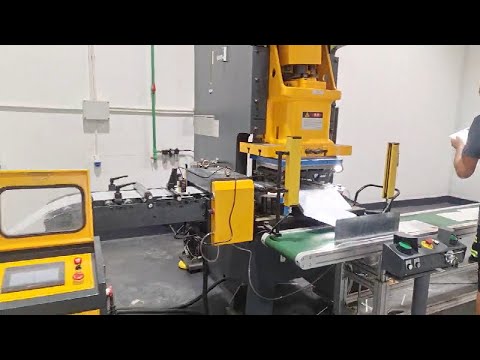 Car license plate production line - YouTube