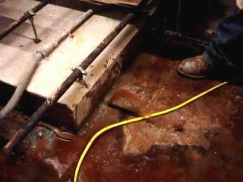 Hydrostatic Water Leaks in Concrete Slab - YouTube