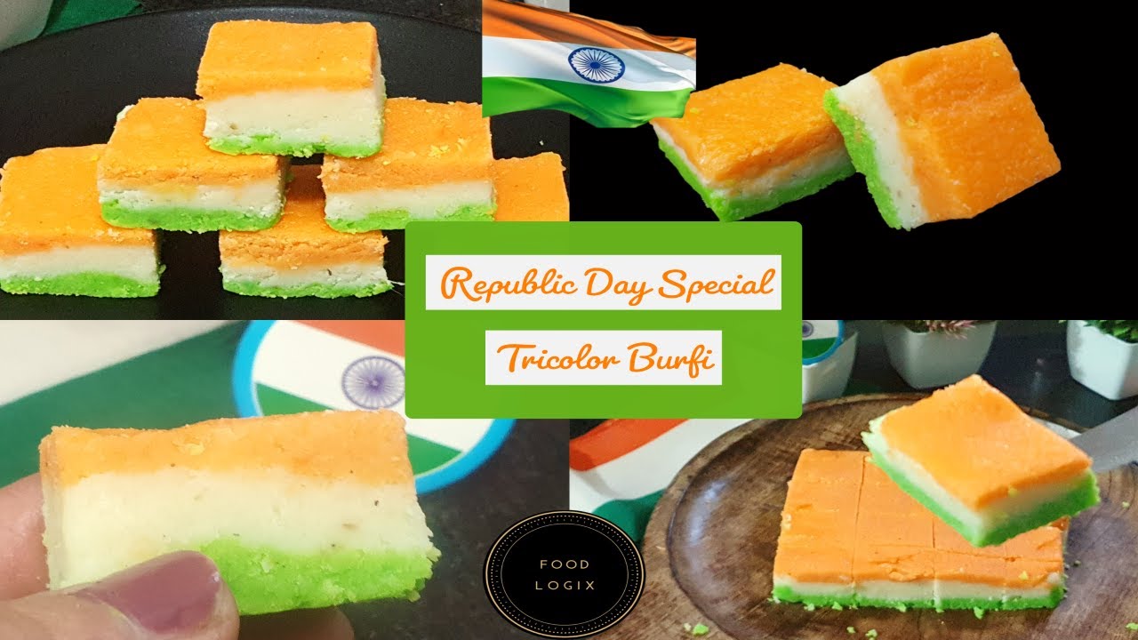 Tricolor Barfi I Tricolor Dessert |Republic Day Spl Recipe I Tricolor ...