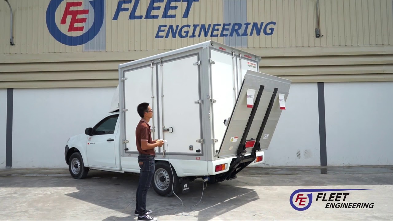 ลิฟท์ท้ายรถ ฝาท้ายไฮดรอลิค เทลลิฟท์ Tail lift รุ่น FTC-600 by FLEET 093-494-6694 - YouTube