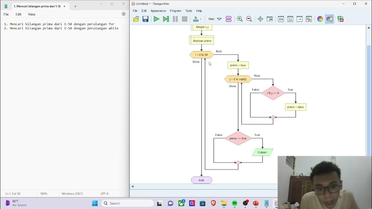 IMPLEMENTASI FLOWCHART UNTUK MENCARI SETIAP BILANGAN PRIMA DARI SUATU ...
