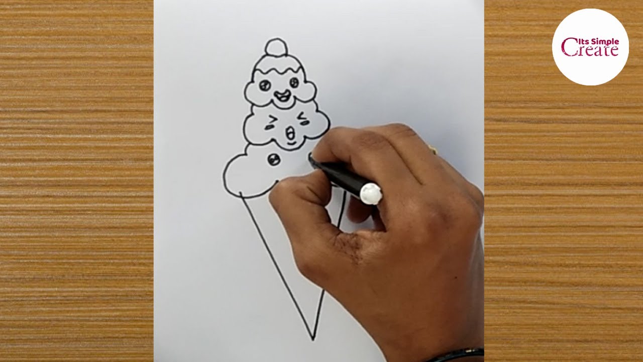 How to draw cartoon ice cream | கார்ட்டூன் ஐஸ்கிரீம் வரைவது எப்படி ...