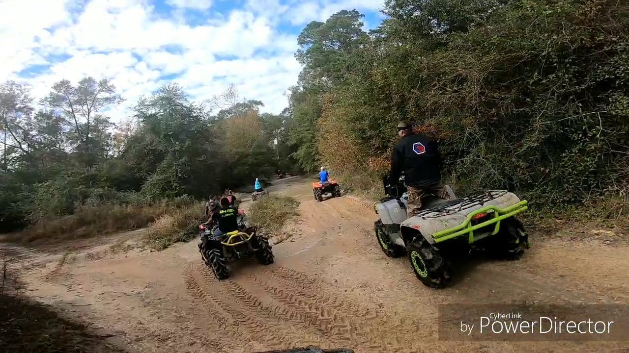 Water trail riding creekside atv park Splendora tx - YouTube