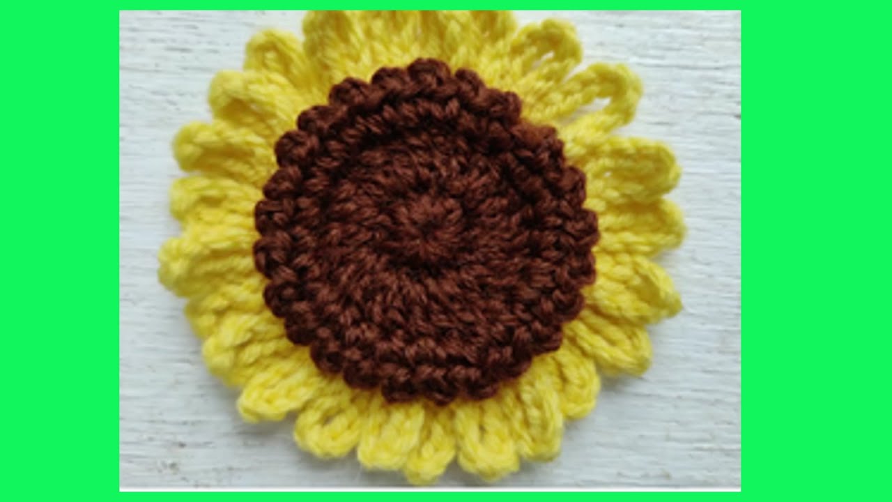 DIY How to Crochet Sunflower l Super Easy 3D Sunflower Pattern Tutorial ...