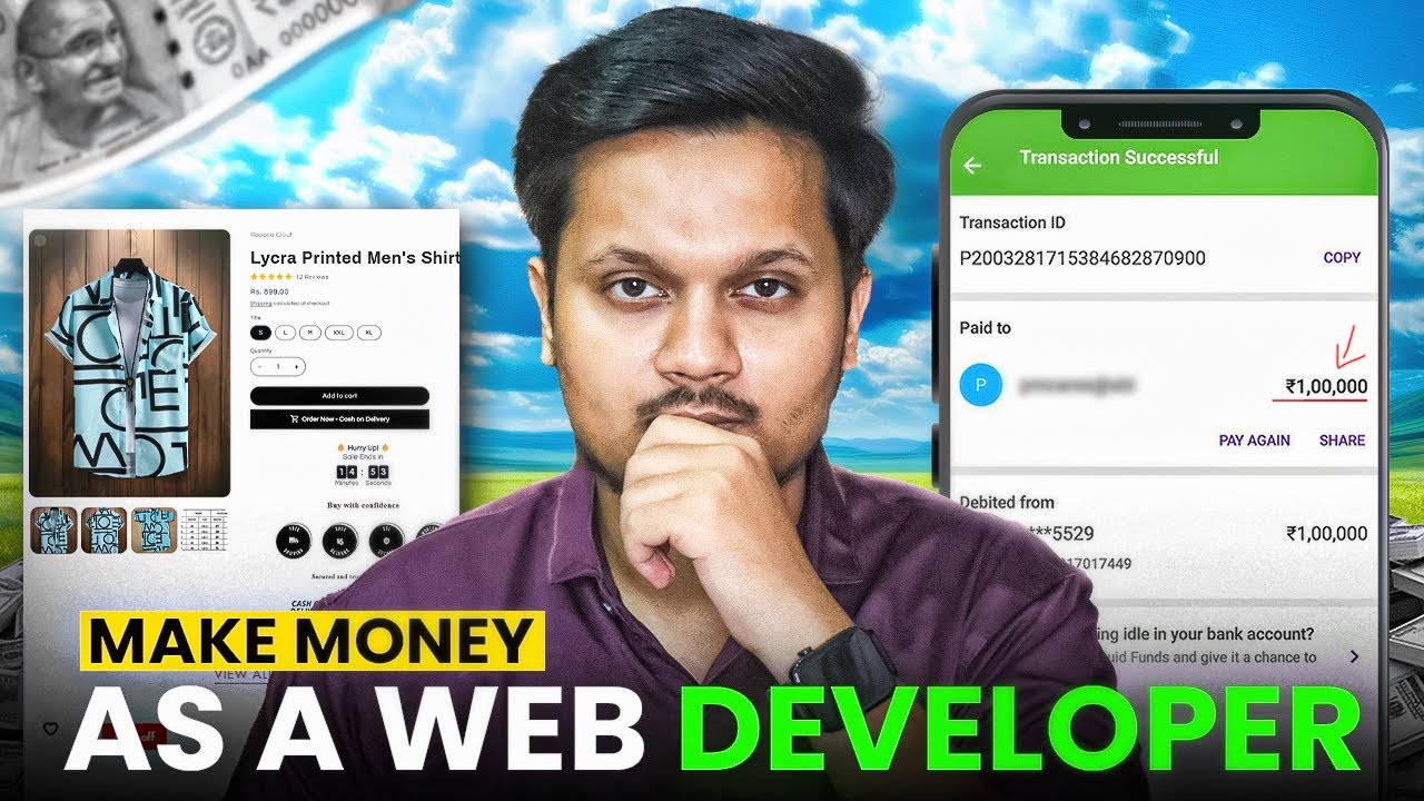 How To Make ₹1 Lakh Per Month As a Web Developer 🤯 LIVE CHALLENGE - UltaHost - YouTube