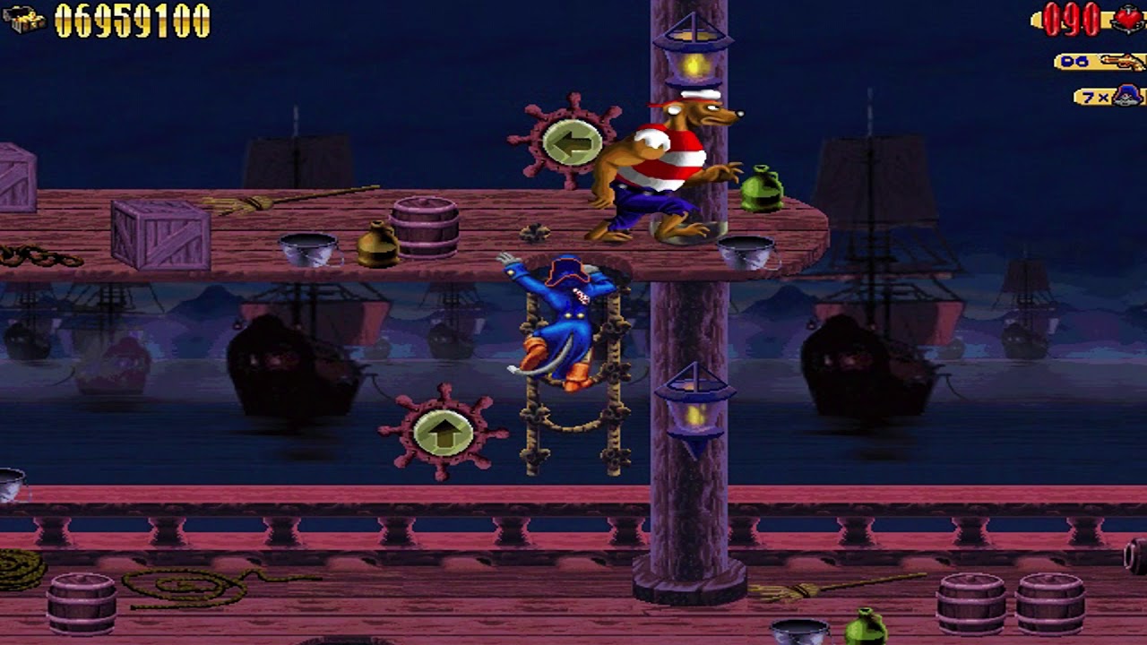 Captain Claw - Level #8 - The Shipyards - YouTube