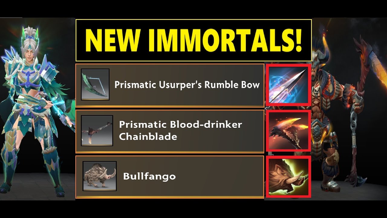 NEW IMMORTALS with FIRE CUSTOM EFFECTS | NEW Dota 2 FEATURE: Effigy Pet ...