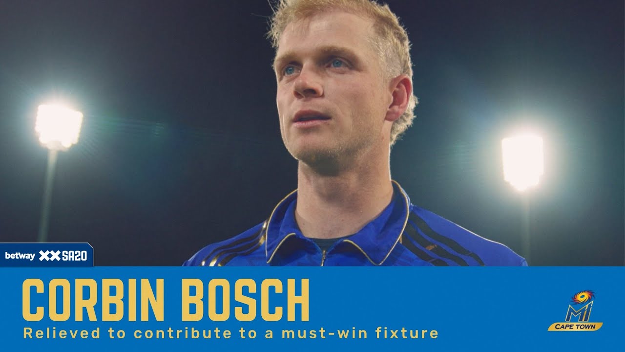 Corbin Bosch, MI Cape Town | MICTvSEC Post-match interview | Betway ...