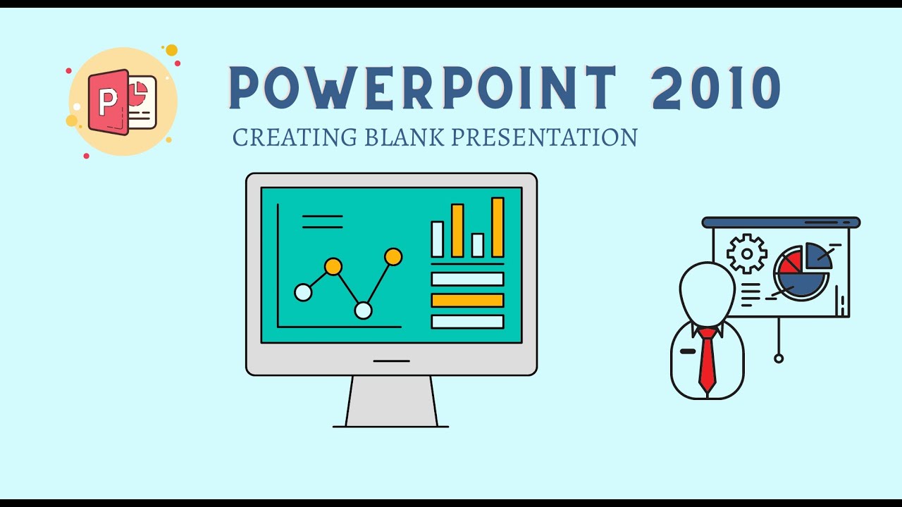 MS PowerPoint 2010| Creating a blank presentation with design theme ...