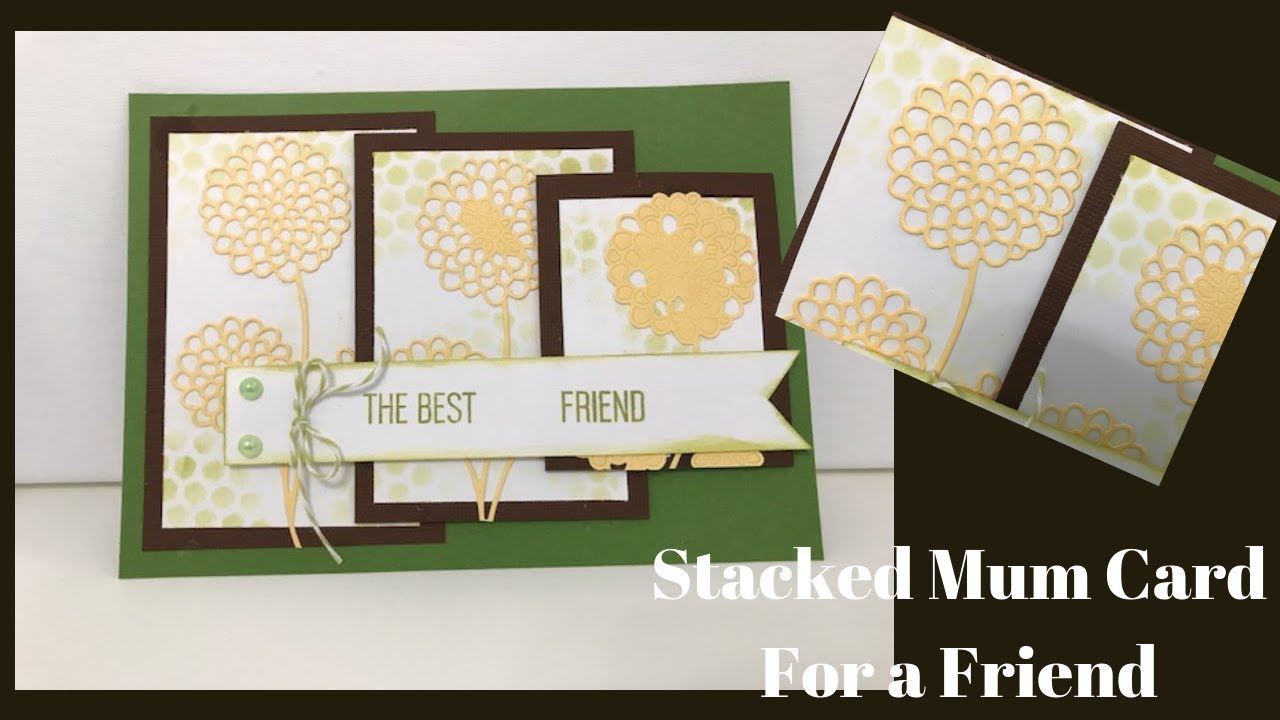 Stacked Flower Card Front For a Friend - YouTube