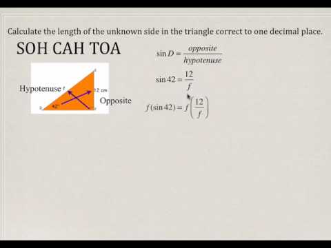 Trigonometry Finding side length using primary trig ratios Part 3.mov ...