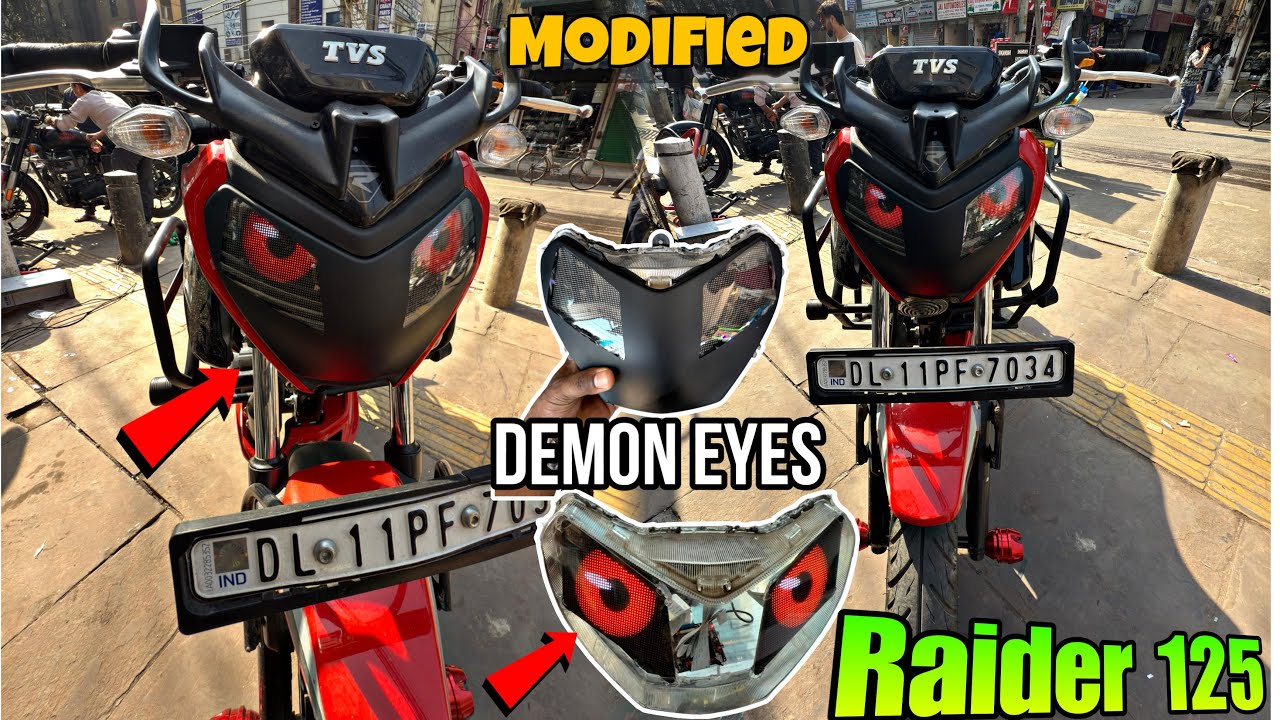 Tvs Raider 125 Demon Eyes | Raider Modified | Raider 125 Modifications ...