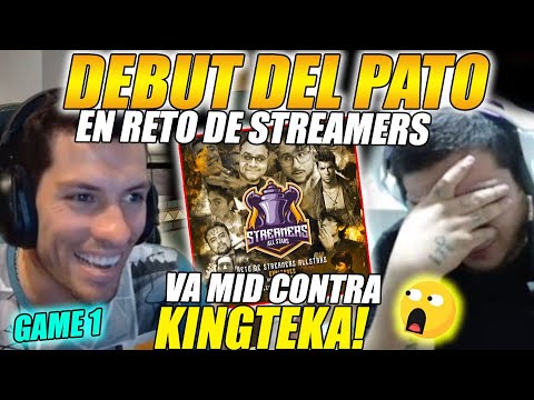 😲DEBUT DEL PATO😲EN RETO DE STREAMERS! VA MID CONTRA KINGTEKA - VERSUS ...
