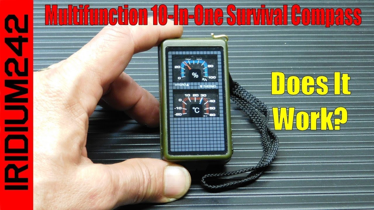 Multifunction 10 In One Survival Compass Kit - YouTube