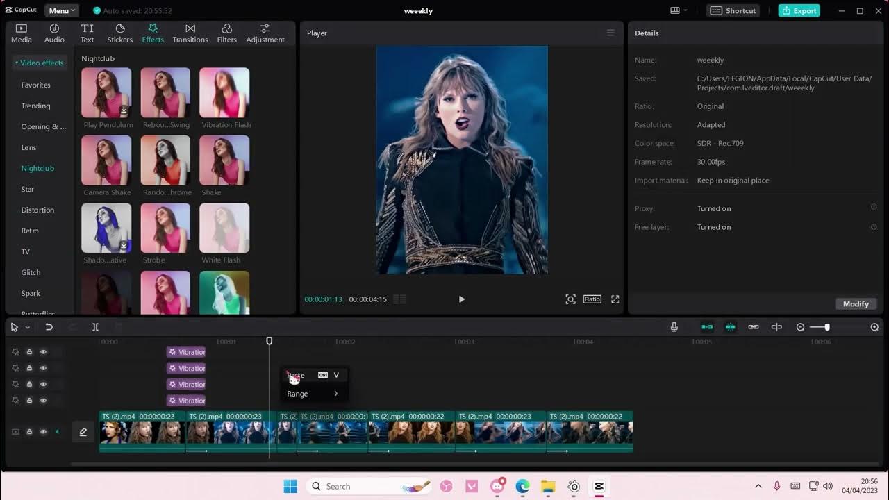 Vibration Flash Shake Video Effect Tutorial! How To Create This New Shake Effect On CapCut PC ...