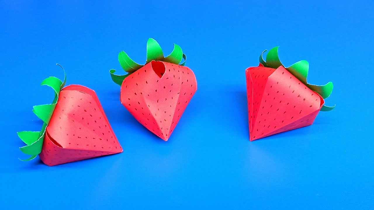 How to Make DIY Paper Strawberry || Origami Strawberry Tutorial || Easy ...