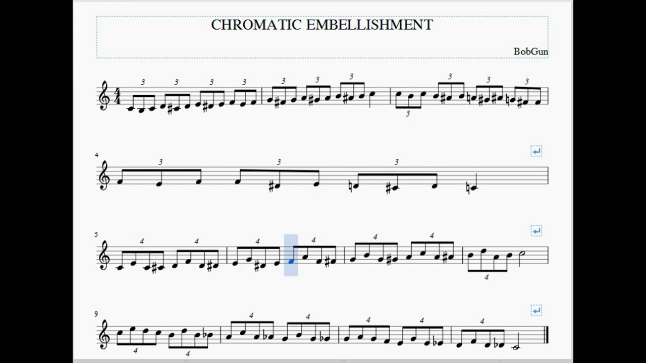 CHROMATIC EMBELLISHMENT SCALE - YouTube