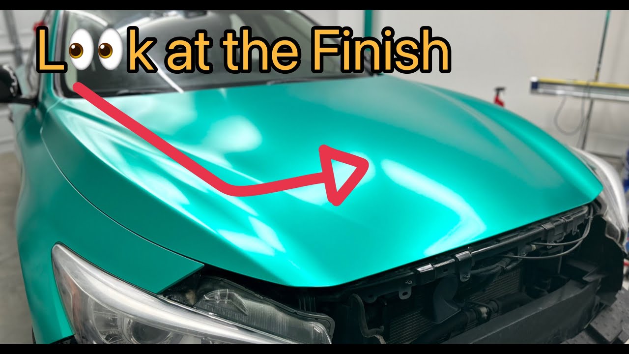 TIME-LAPSE Infiniti Q50 Hood Wrap | Emerald Green - YouTube