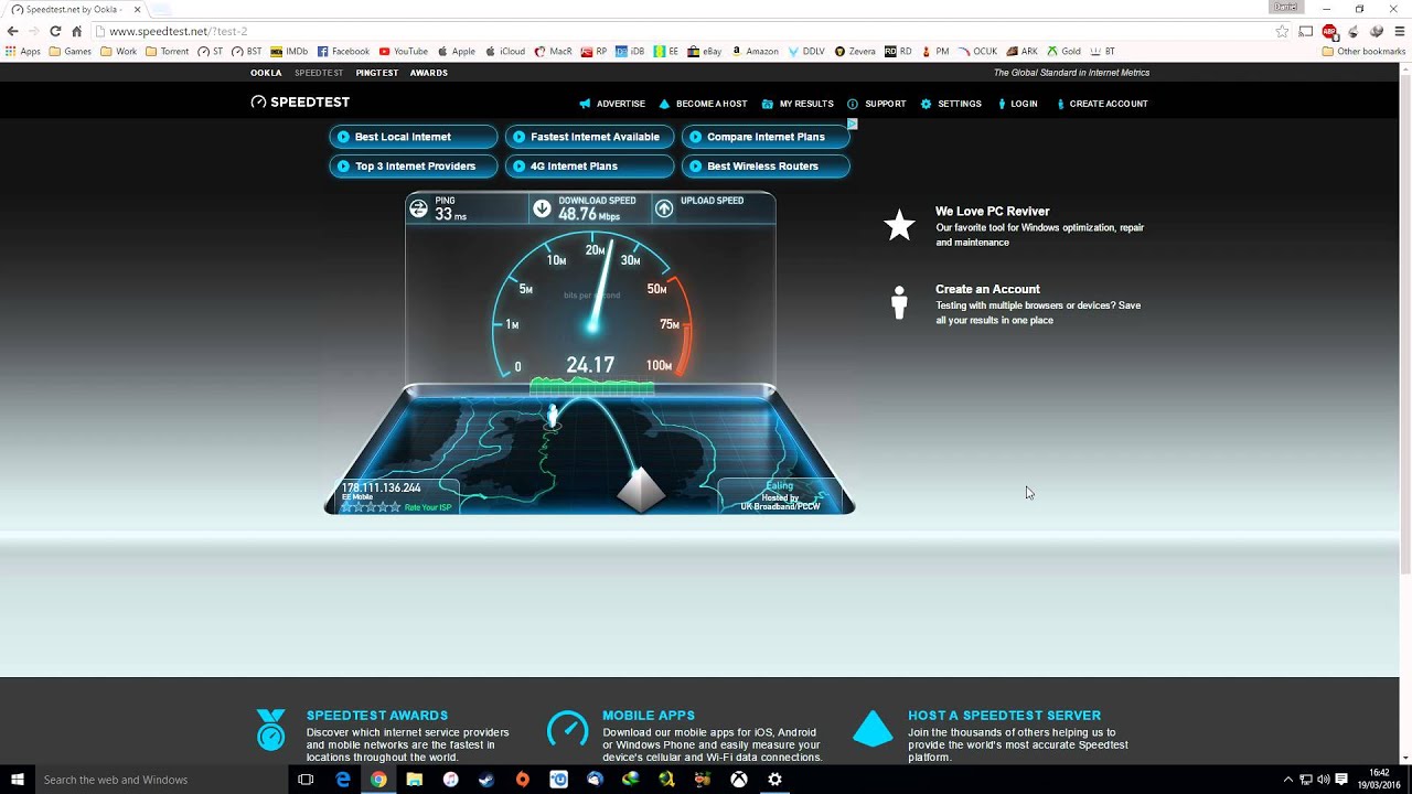 EE 4G speed Test - YouTube