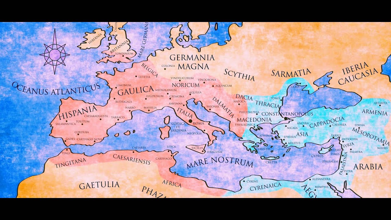 476 A.D. From the beginning of the movie. Roman Map changes animation ...