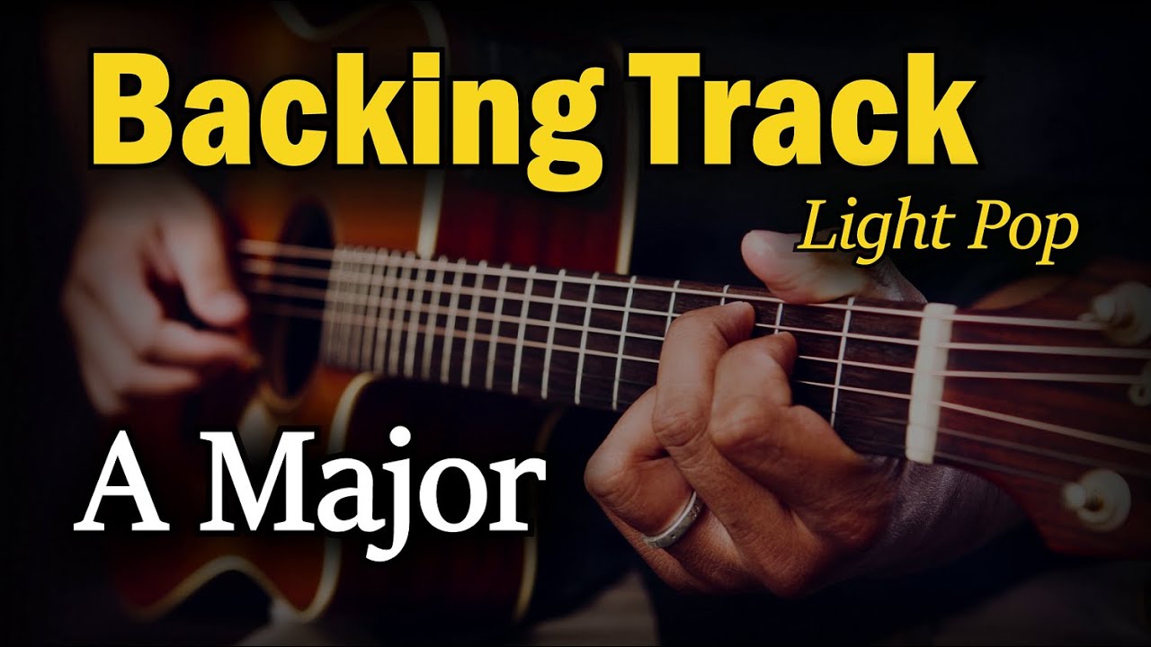 Light Pop Rock Backing Track A Major | 100 BPM | Guitar Backing Track ...