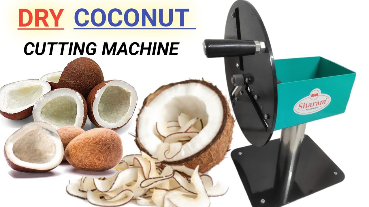 dry coconut cutting machine | कोपरा कटिंग मशीन | coconut cutter - YouTube