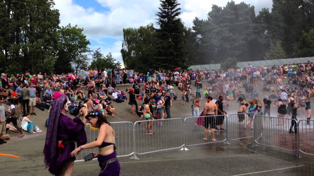 Fountain at Seattle Gay Pride 2014 - YouTube