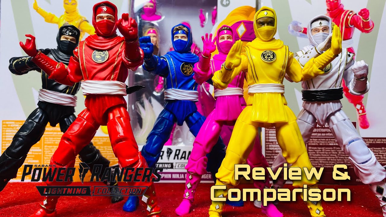 Power Rangers Lighting Collection Ninja Red & Yellow Review ...