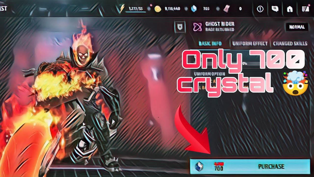 How to Buy Ghost rider Halloween uniform in 700 Crystal 🤯 || Marvel ...