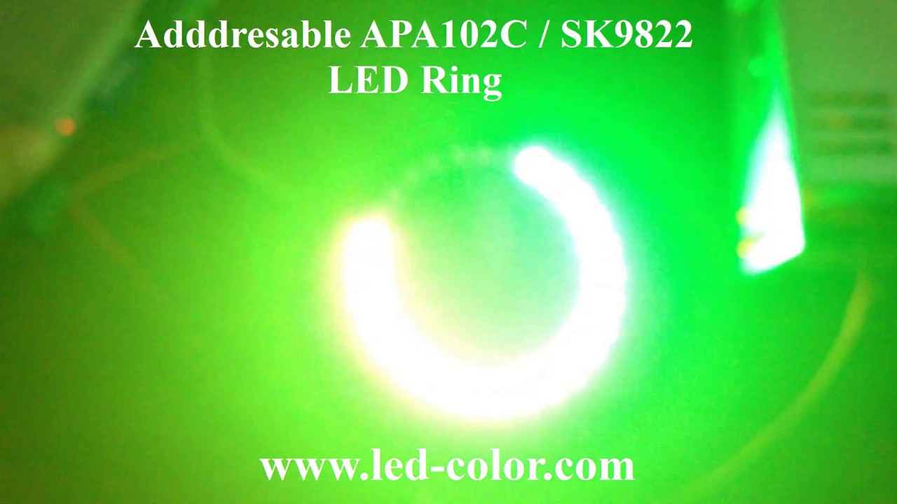 Addressable APA102C SK9822 SK6812 WS2812B LED Ring - YouTube