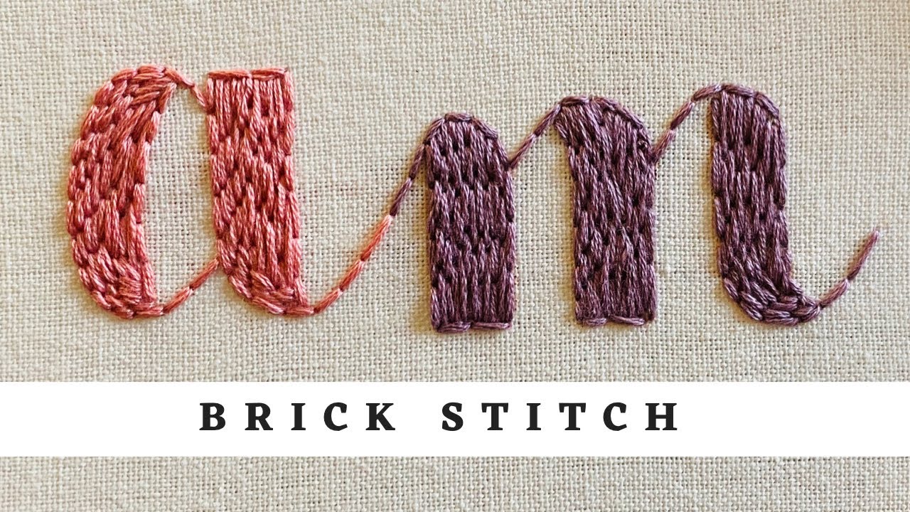 Brick Stitch Lettering Tutorial | Embroidery | Afeei | Embroidery By ...