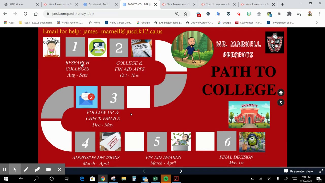 Mr Marnell - Path to College, Video #1, 8/14/20 - YouTube