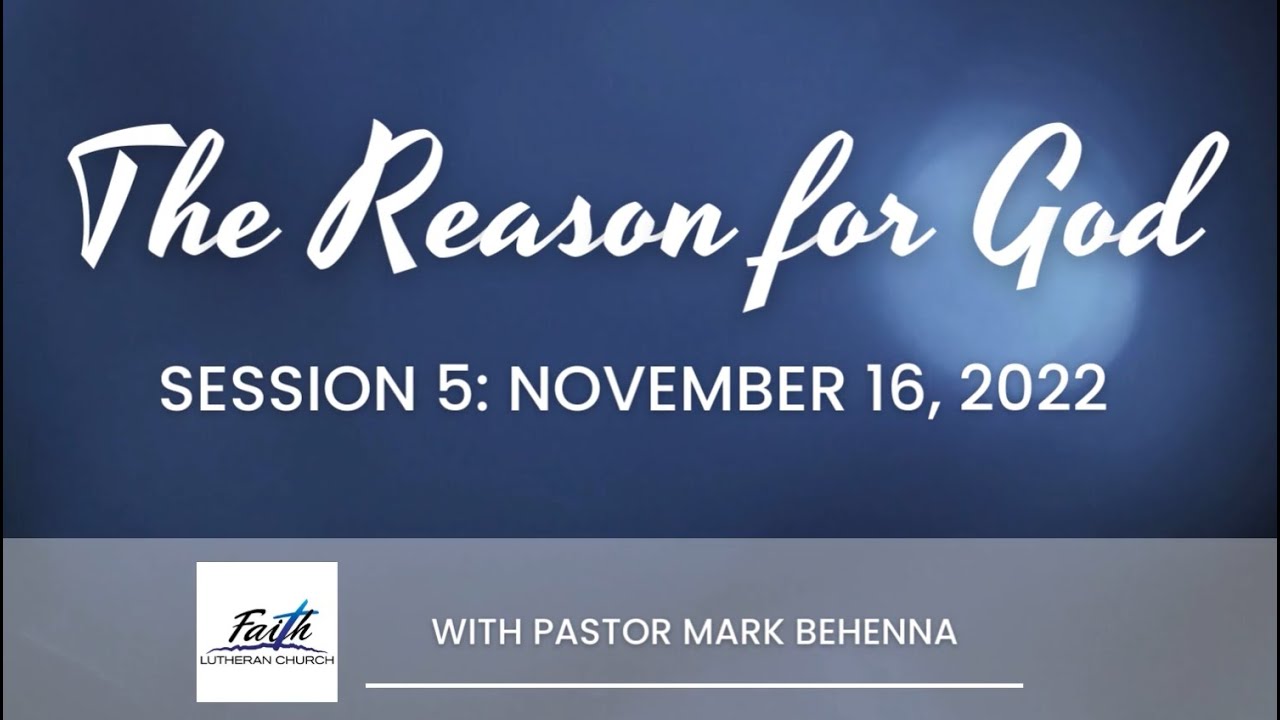 The Reason for God: Session 5 - YouTube