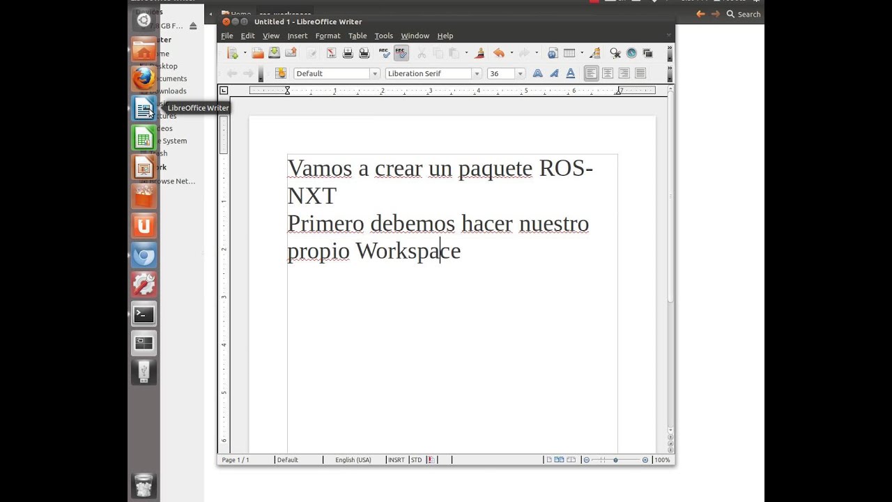 ROS TUTORIAL. CREATE WORKSPACE - YouTube