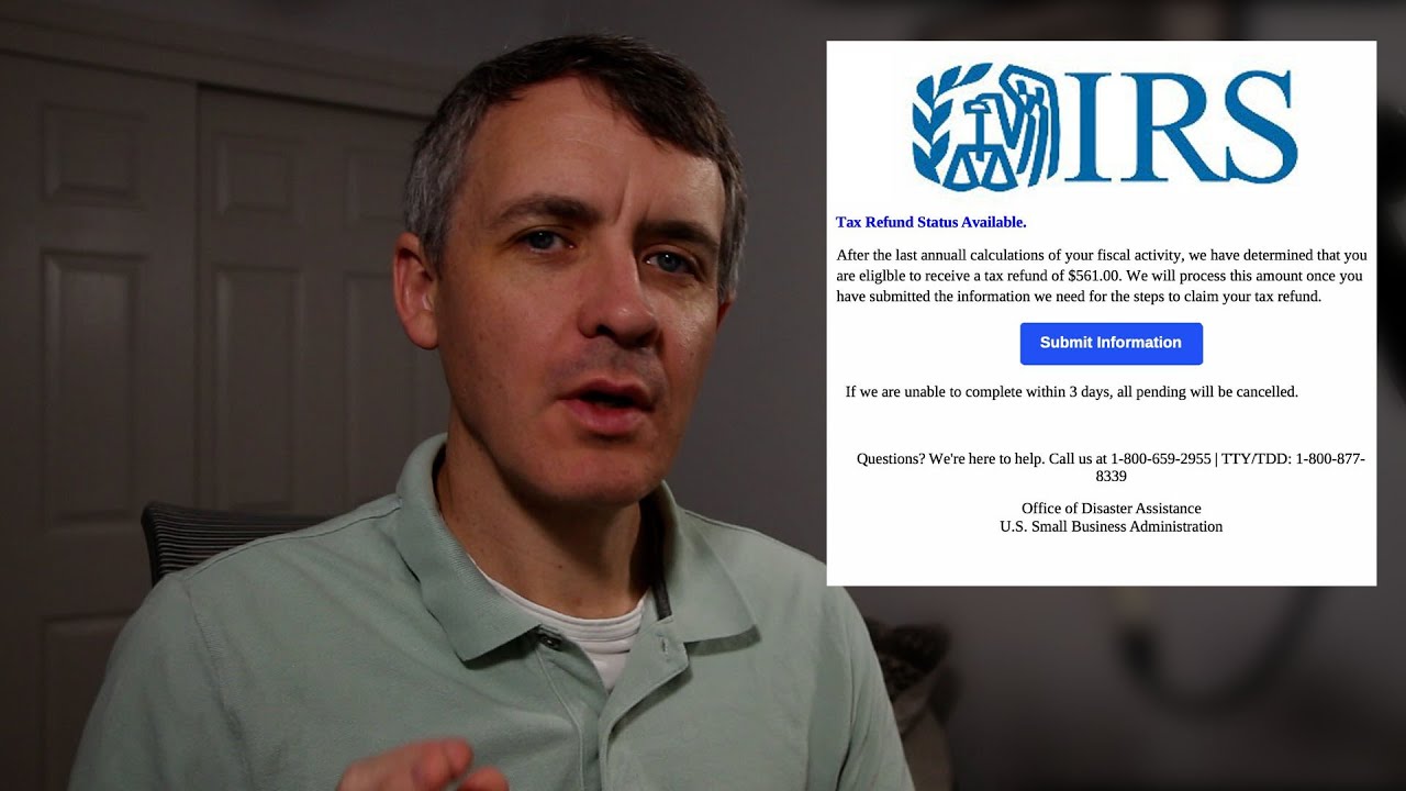 IRS Refund Scam for Tax Status: Email or Cardboard Envelope - YouTube