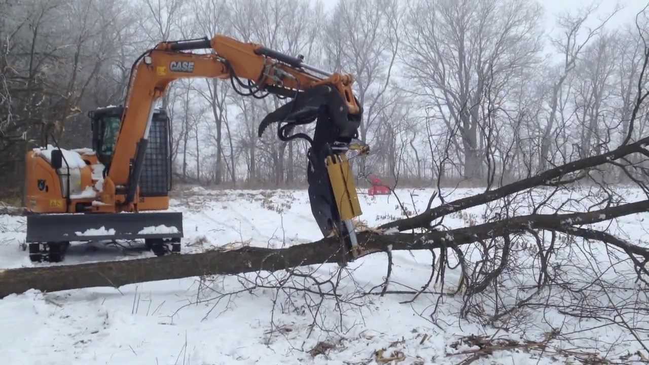 Case CX80 Timberline Tree Shear - YouTube