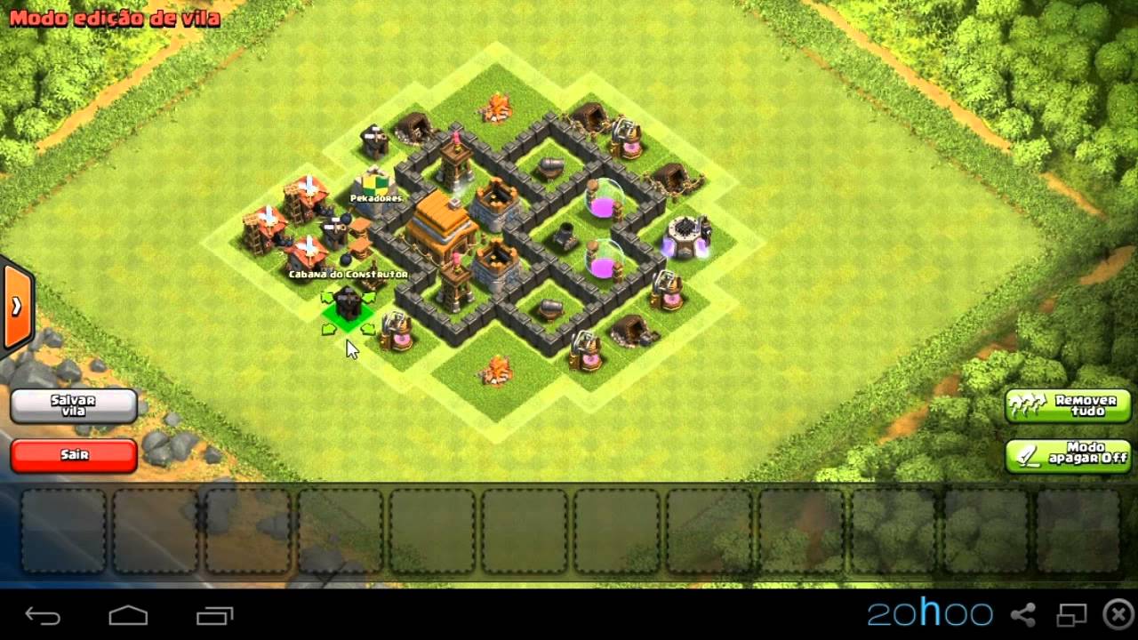 Clash Of Clans - TH4 Layout Hibrido (Perfect) - YouTube