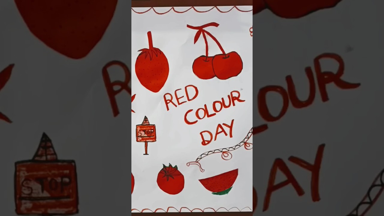 Red Colour Day chart Making Easy ideas for nursery kids #nurseryrhymes ...