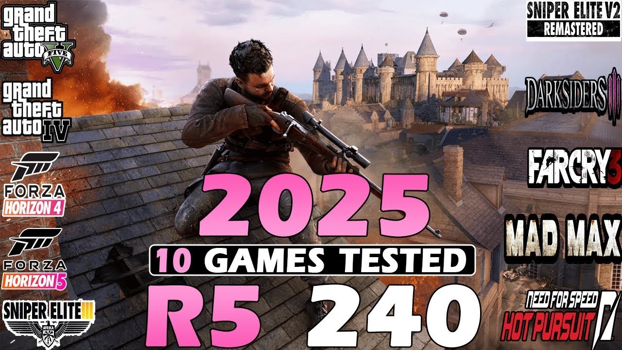 AMD Radeon R5 240 In 2025 | 10 Games Tested - YouTube