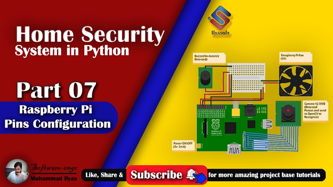Home Security System Part 7 Raspberry Pi Pins Configuration in Python ...