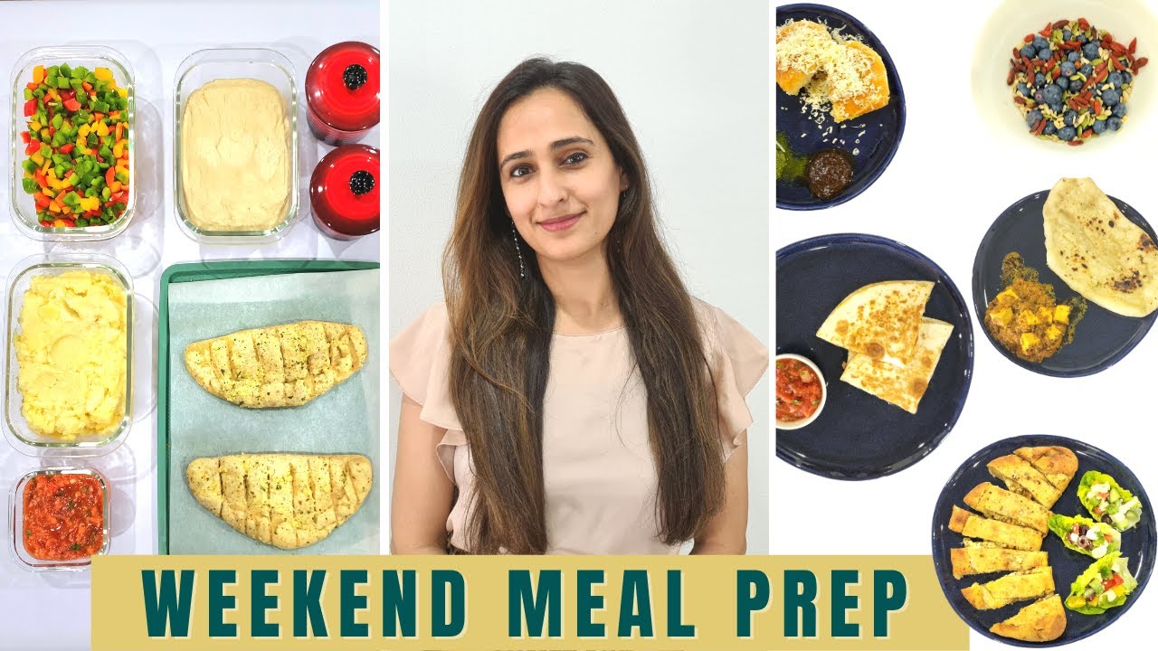 WEEKEND MEAL PREP | VEGETARIAN MEAL PLAN, PREP AND YUMMY RECIPES - YouTube