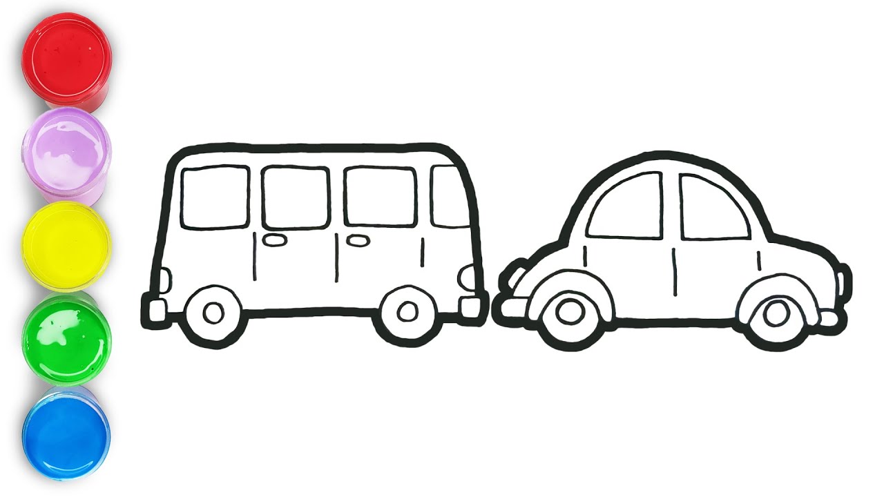 How to Drawing Cars and Buses: Tips and Tricks for kids | Mickey Draws ...