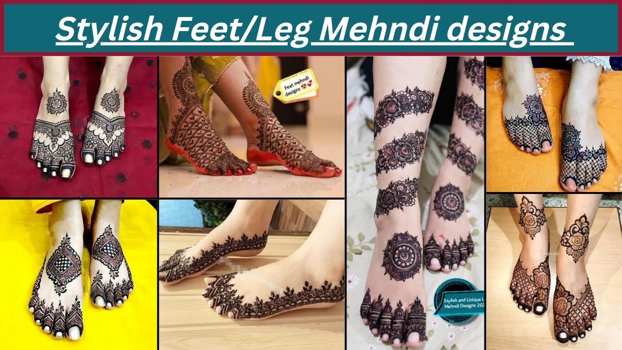 Attractive bangles style leg designing images - YouTube