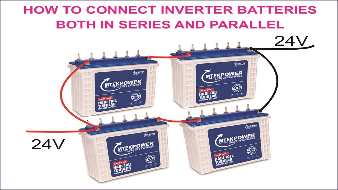 How to connect inverter batteries in Series and Parrallel - YouTube