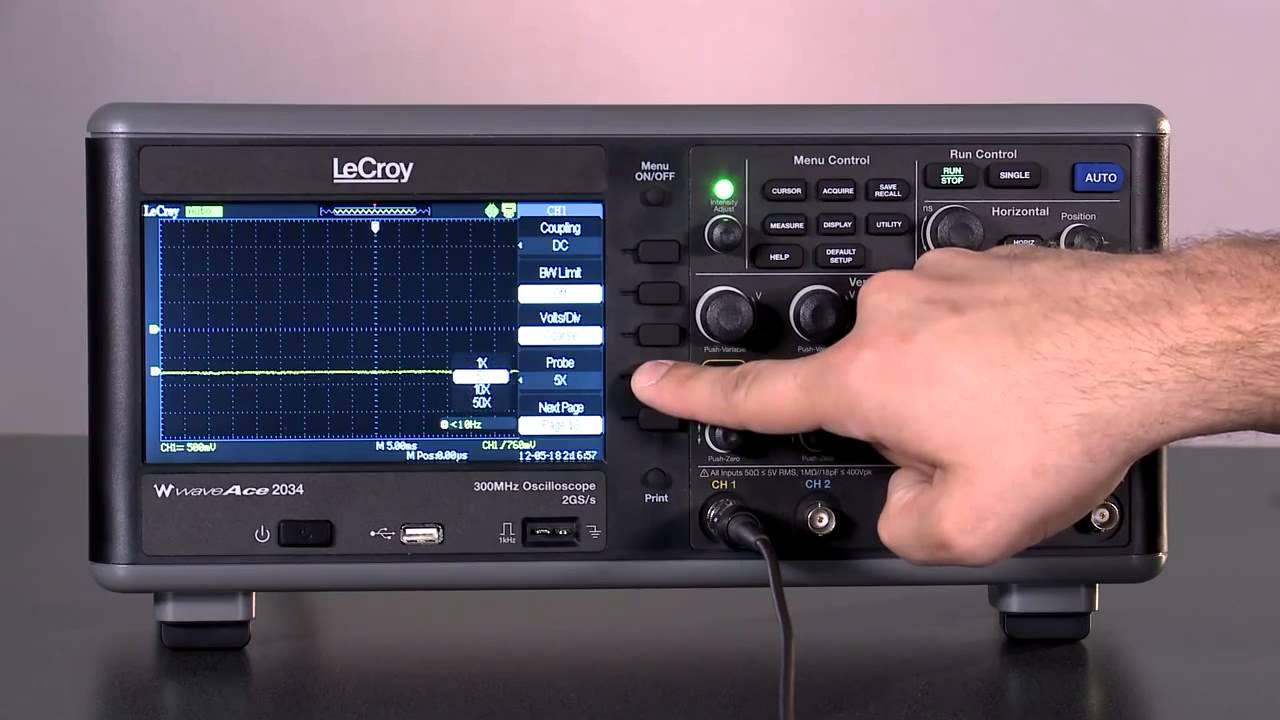 Teledyne LeCroy WaveAce Series Oscilloscopes - Setting Probe Attenuation - YouTube